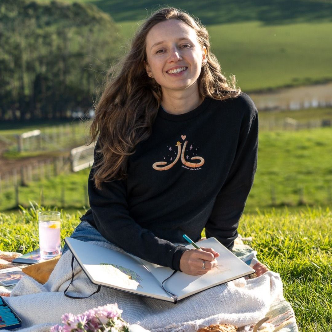 Two Worms In Love - Boxy Jumper