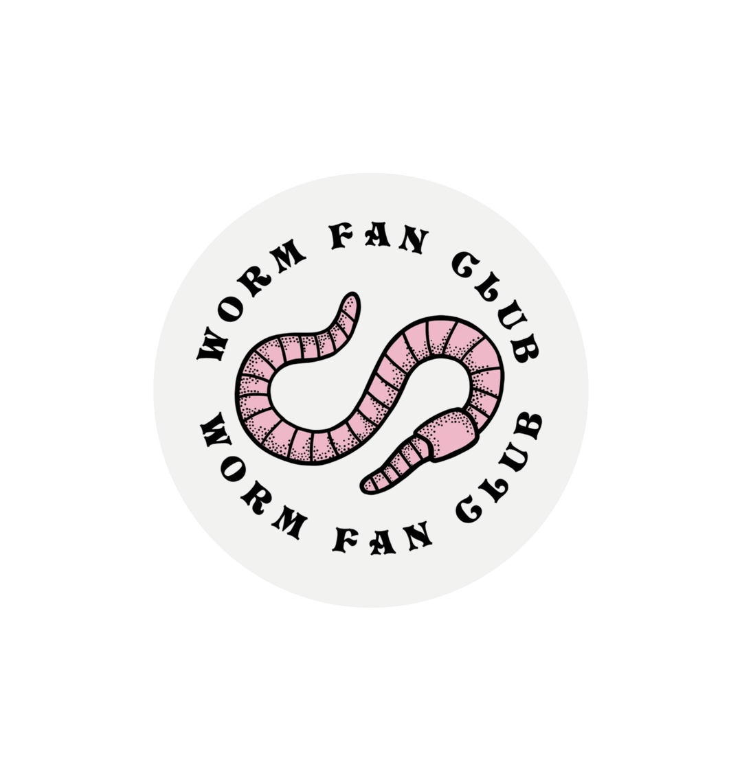 Worm Fan Club Sticker