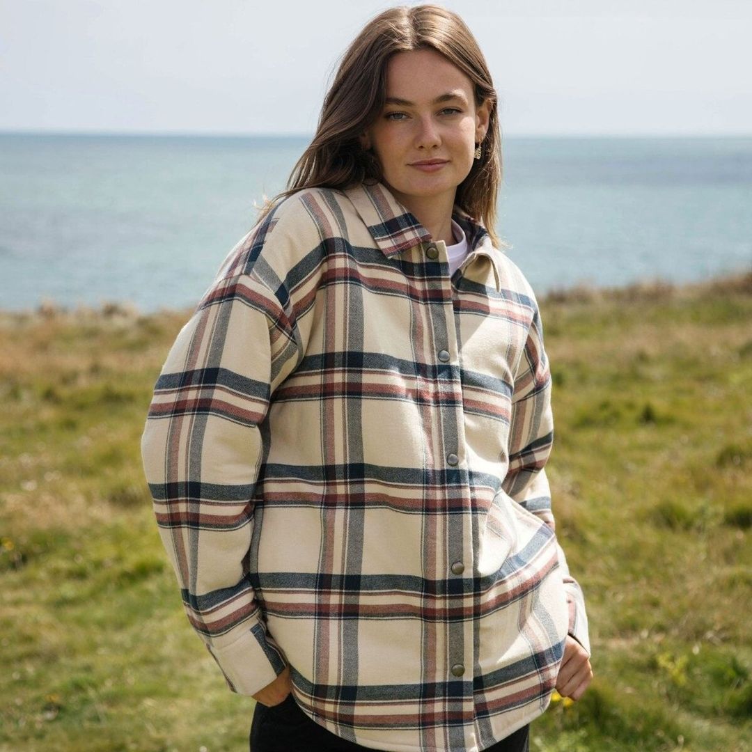 Women's Sherpa Lined Flannel Jacket | Sherpa Fleece Lined Jacket | Rapanui