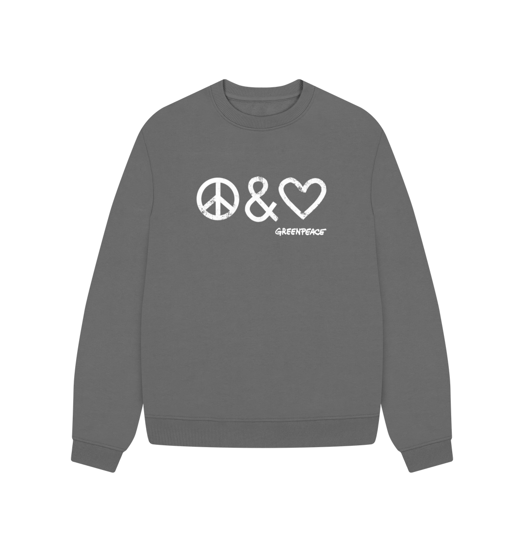 Peace and Love Women's Oversized Jumper