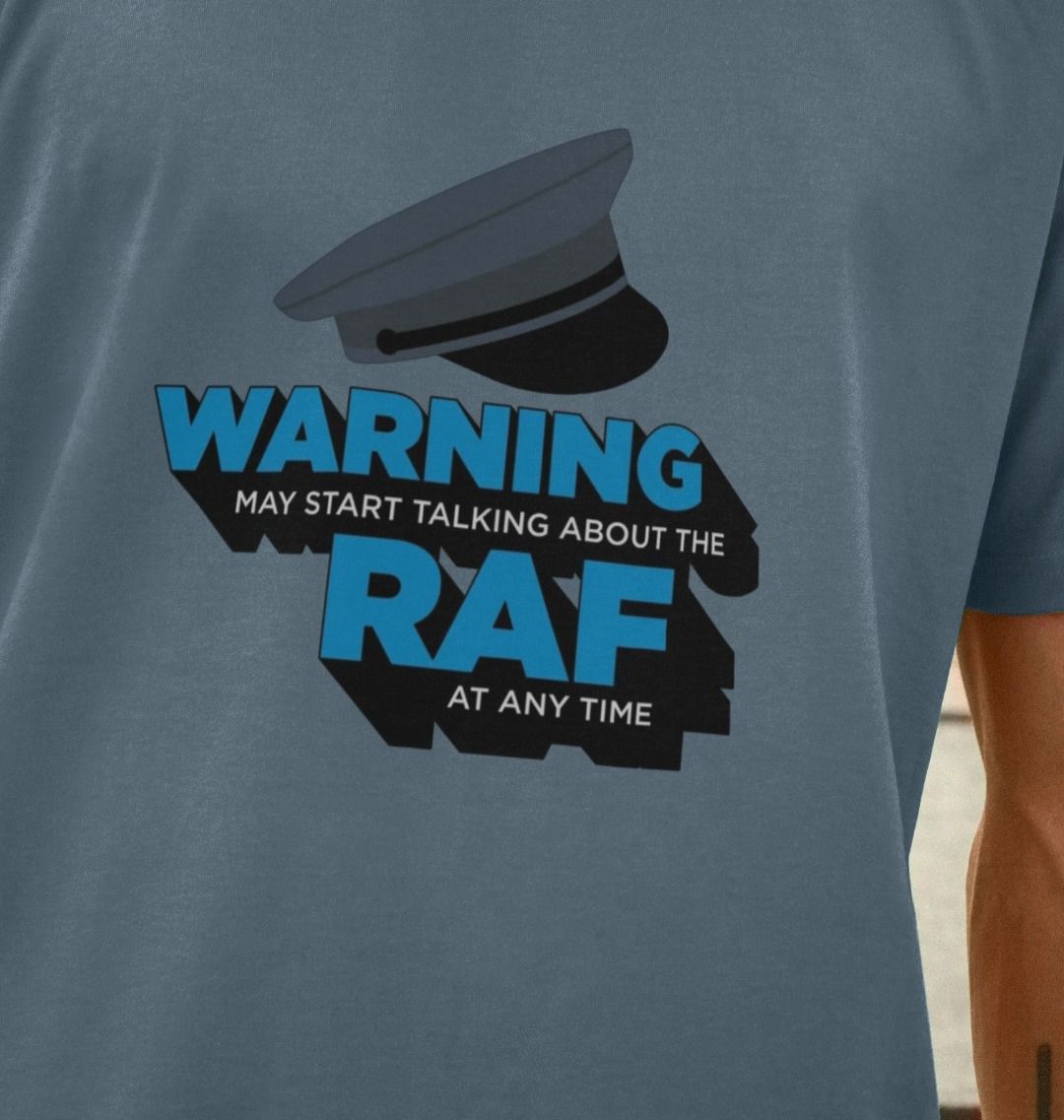 Warning RAF T-Shirt (Stone Blue) | SSAFA Store
