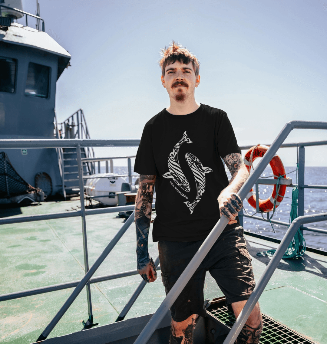 White Tribal Whales T-shirt | Official Sea Shepherd Merch