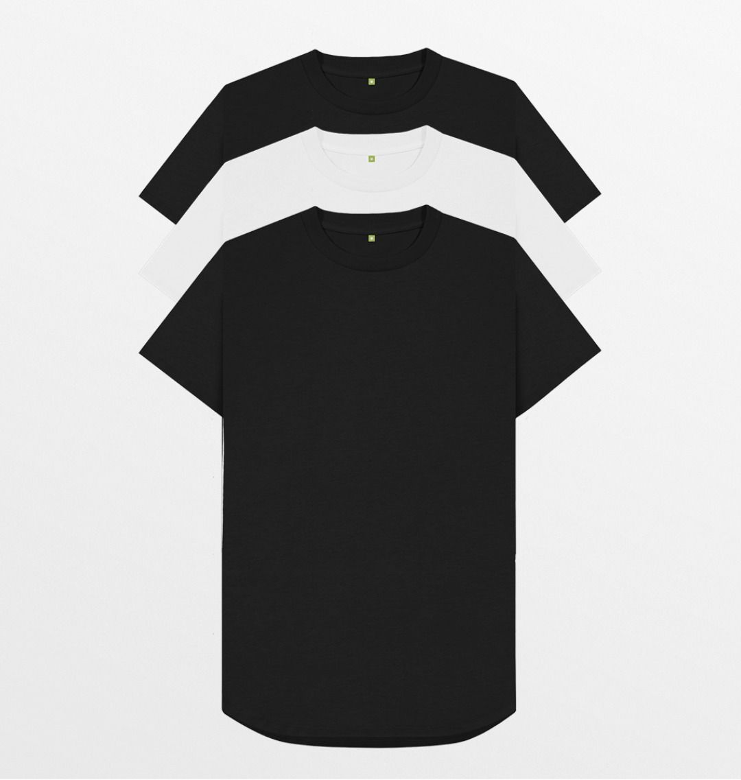 Men's Longline T-shirts - 3 Pack