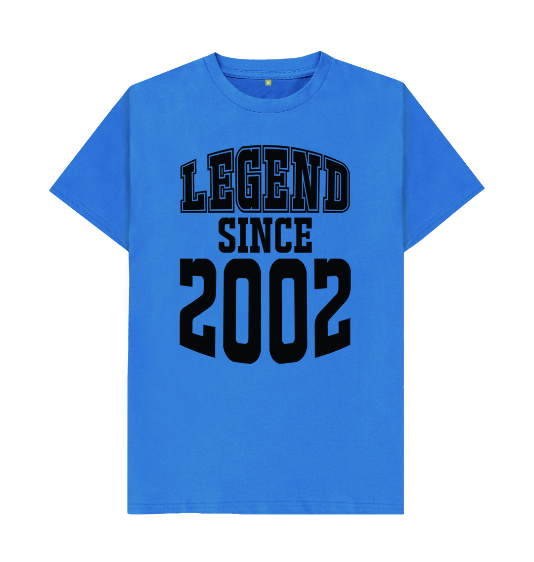 21st Birthday T Shirt Legend Since 2002