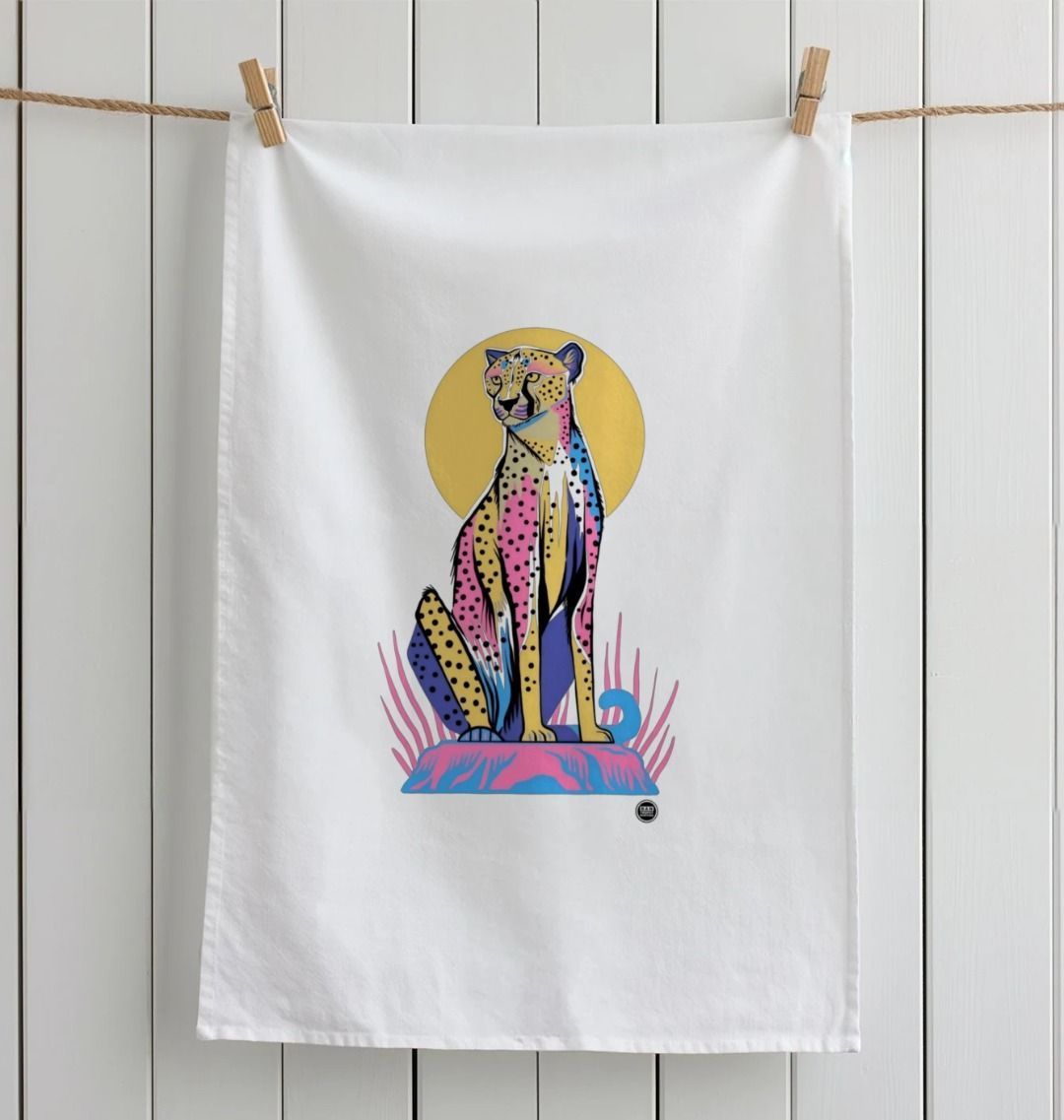 Cheetah Tea Towel