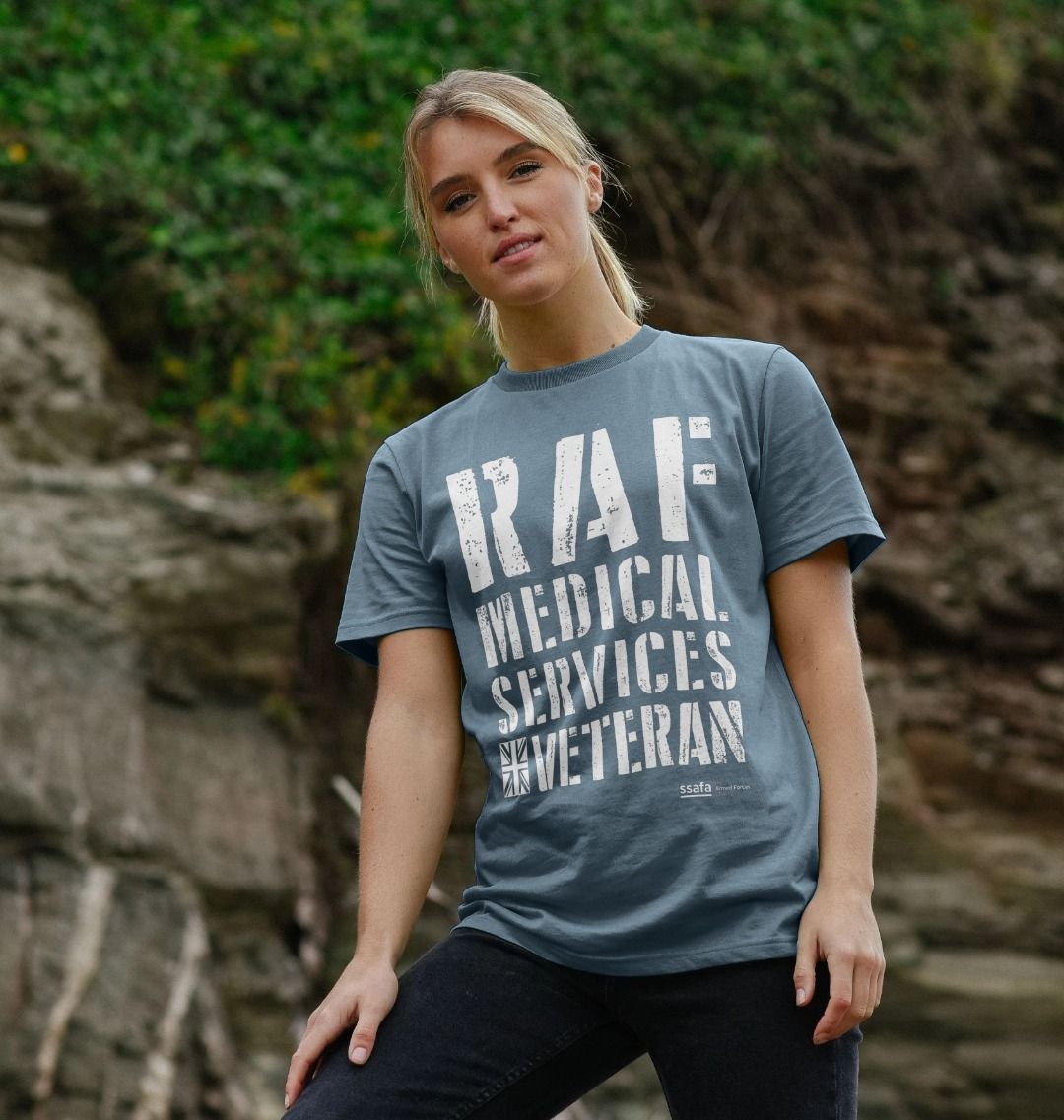 SSAFA RAF Medical Services Veteran T-shirt (Stone Blue) | SSAFA Store