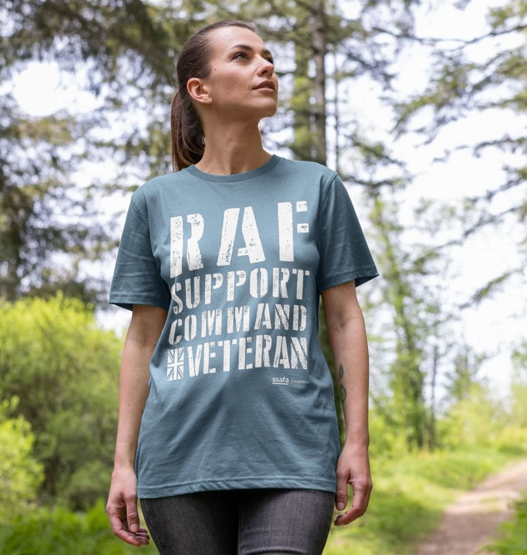 SSAFA RAF Support Command Veteran T-shirt (Stone Blue) | SSAFA Store