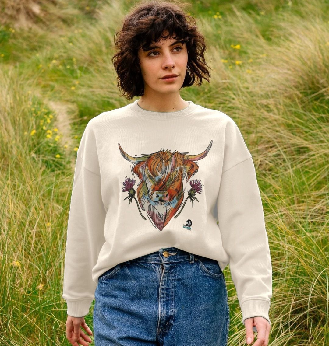 Highland Cow Oversized Jumper | The Wildlife Trusts Shop