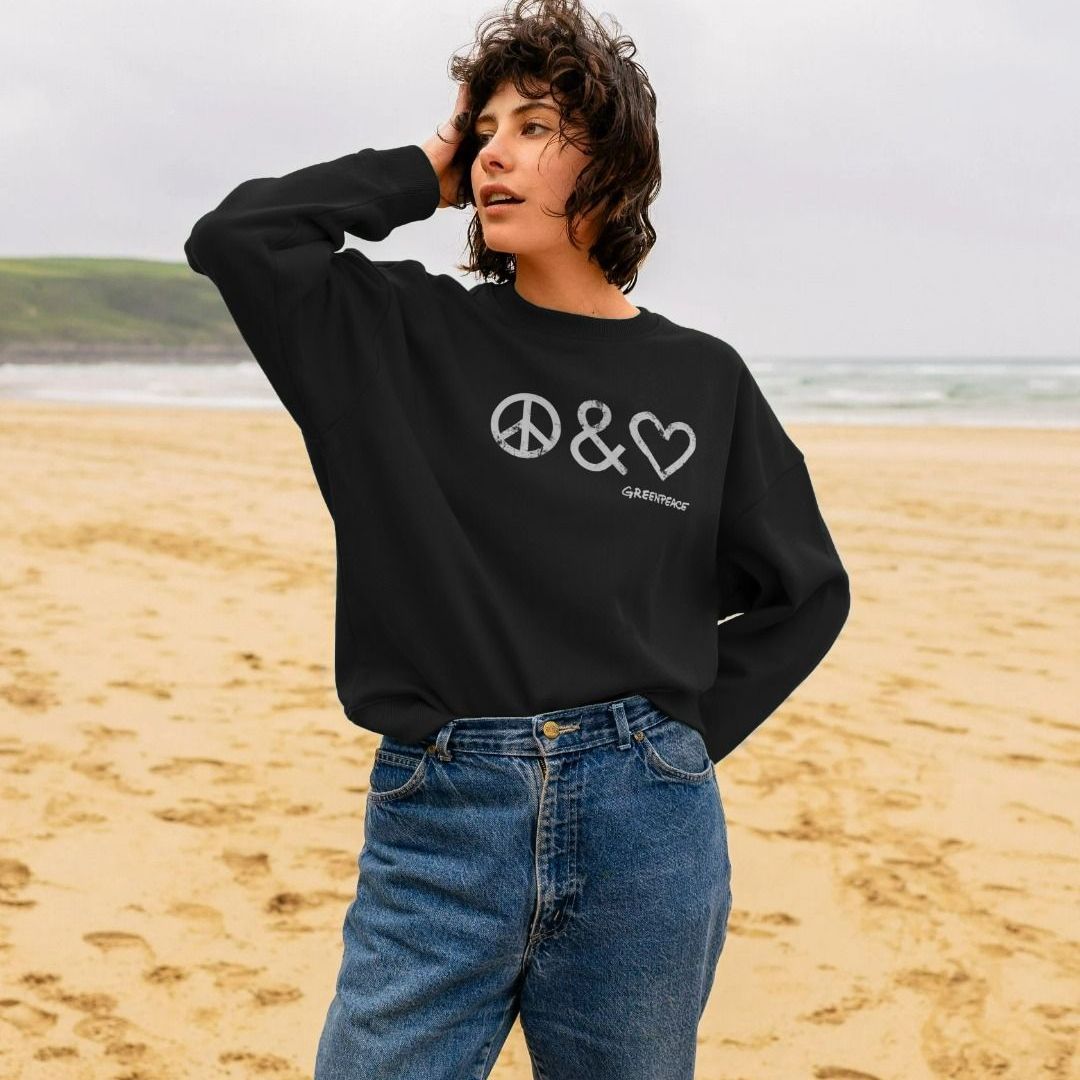 Peace and Love Women's Oversized Jumper