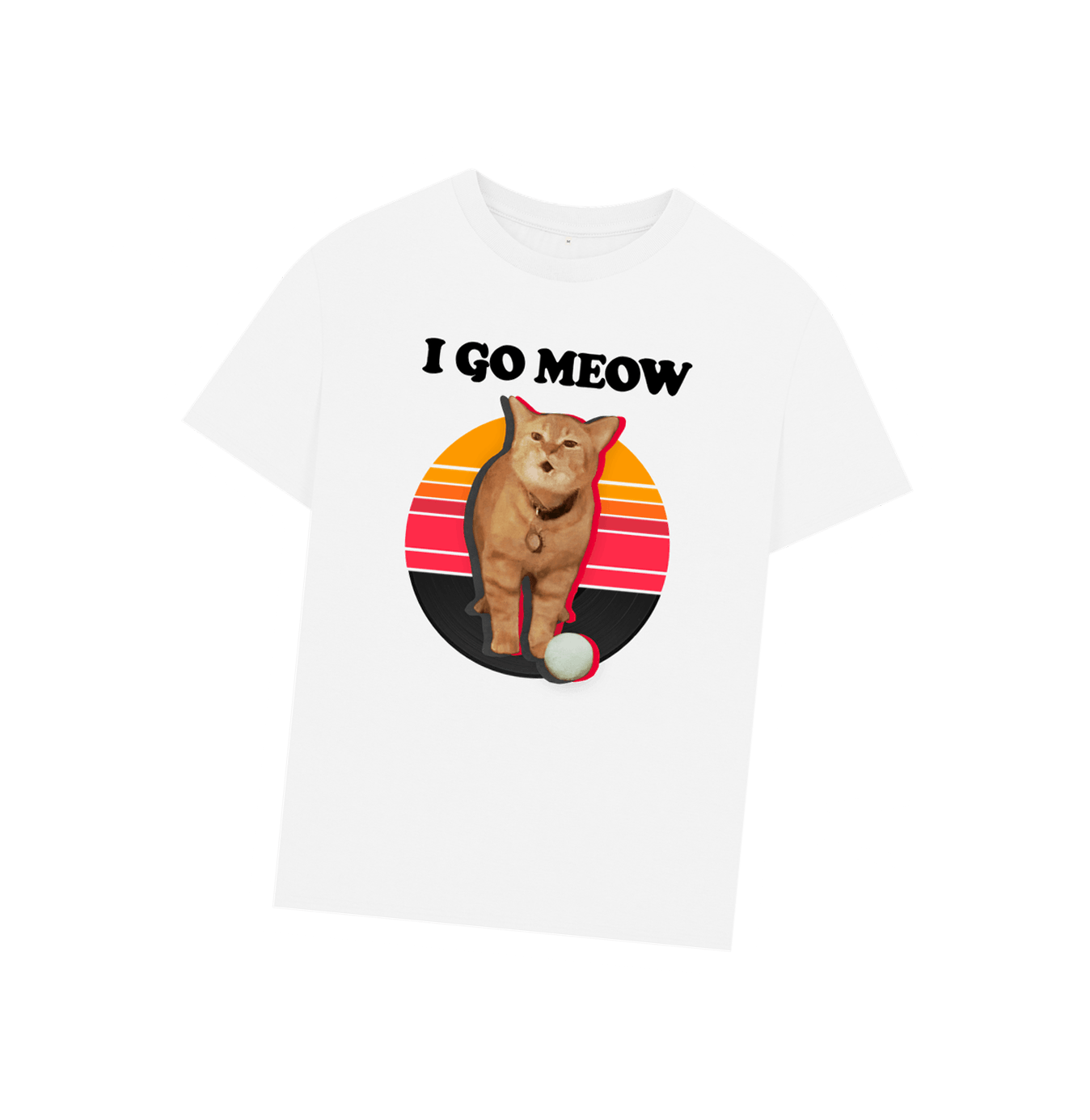 Official 'I Go Meow' Men's Oversized T-shirt