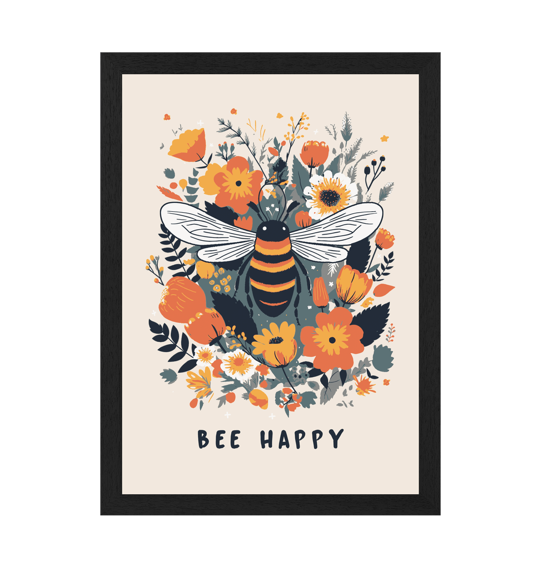 Bee Happy Art Print | The Wildlife Trusts Shop