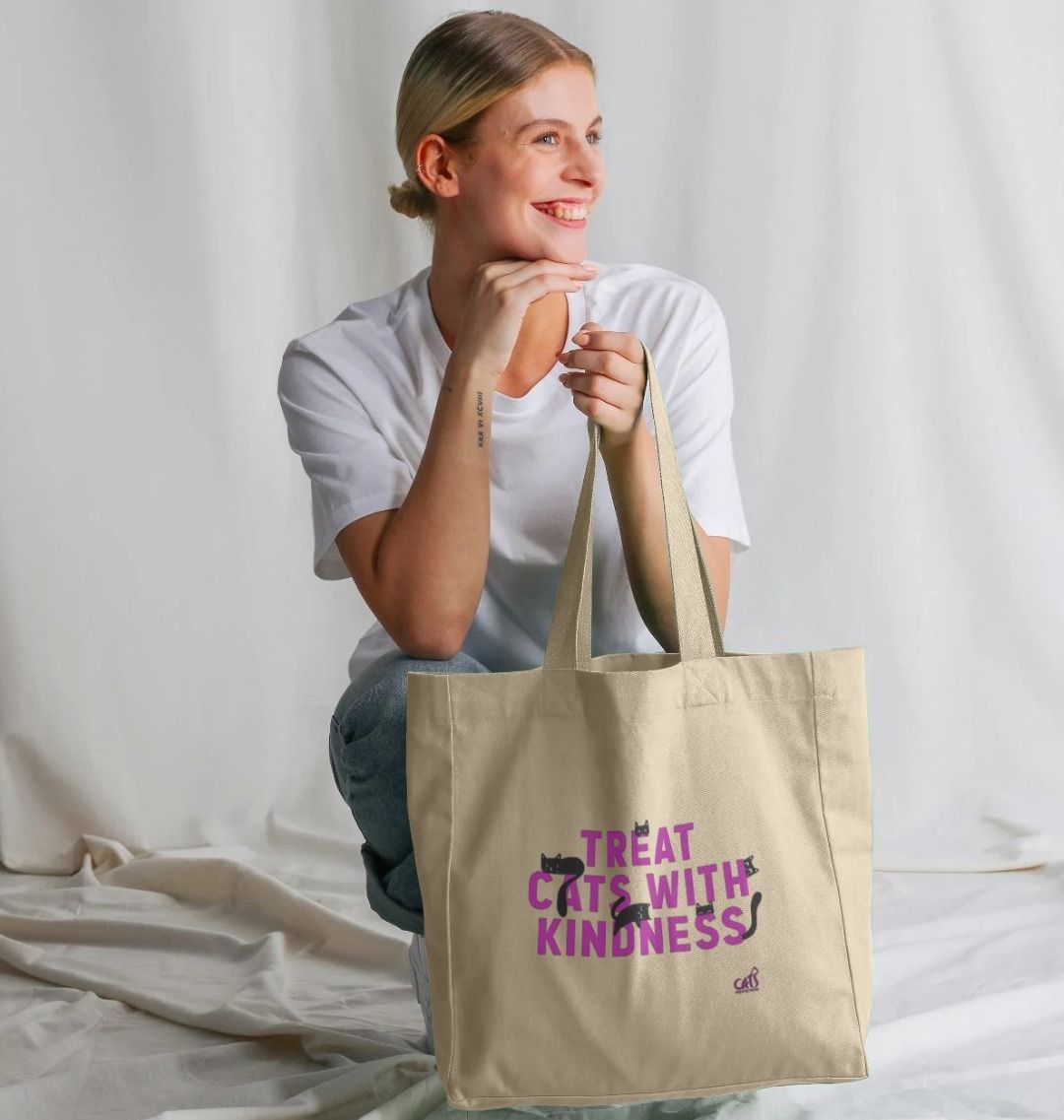 Treat Cats With Kindness Large Tote Bag | Cats Protection