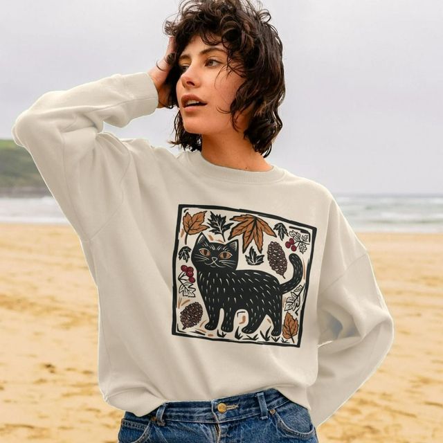 Black Cat Oversized Jumper | Official Cats Protection Shop