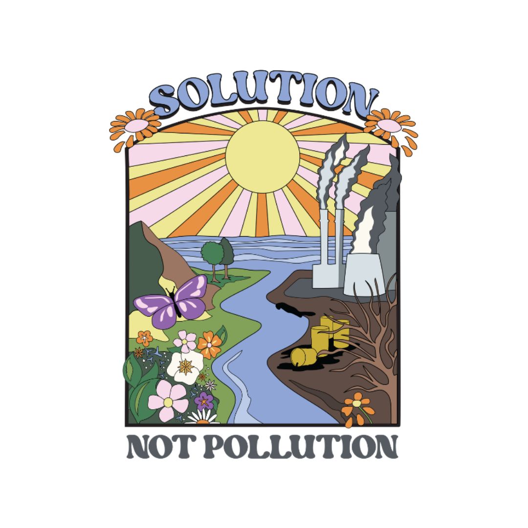 Recycled T-Shirt: Solution Not Pollution (Slim Fit)