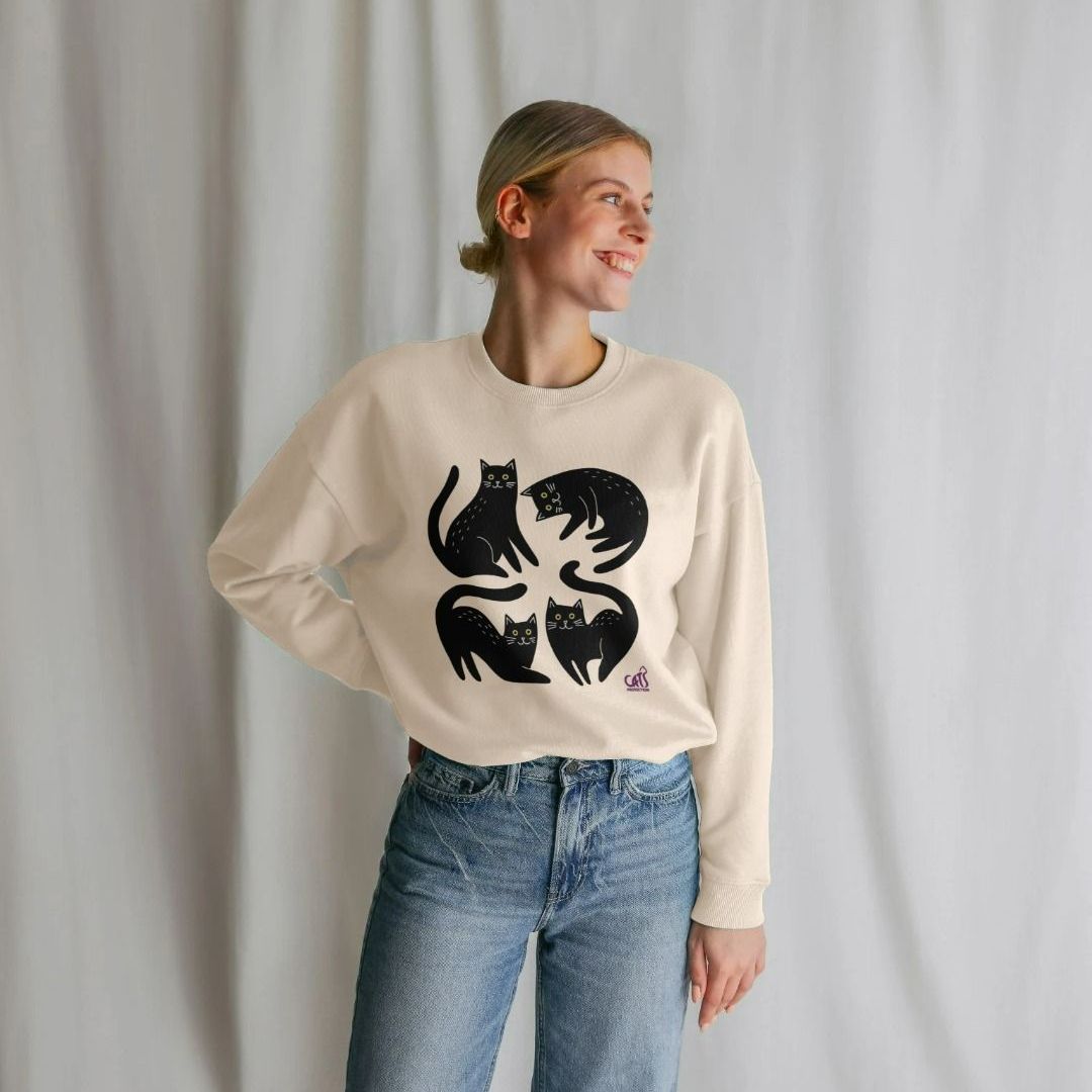 Black Cat Oversized Jumper | Official Cats Protection Shop