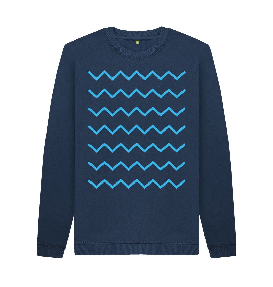 Waves Sweatshirt | Wave Pattern Jumper | Rapanui