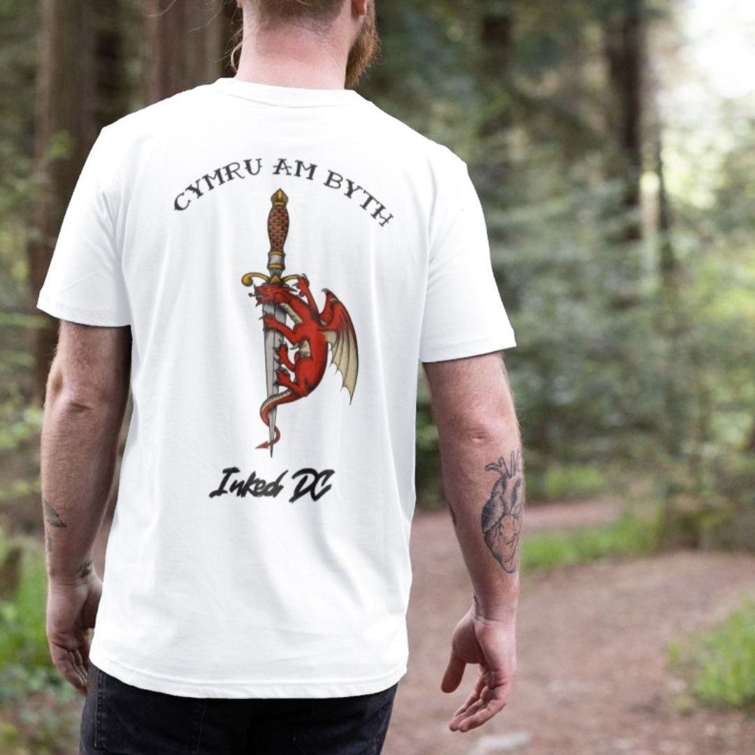 Inked DC cymru am byth light tee