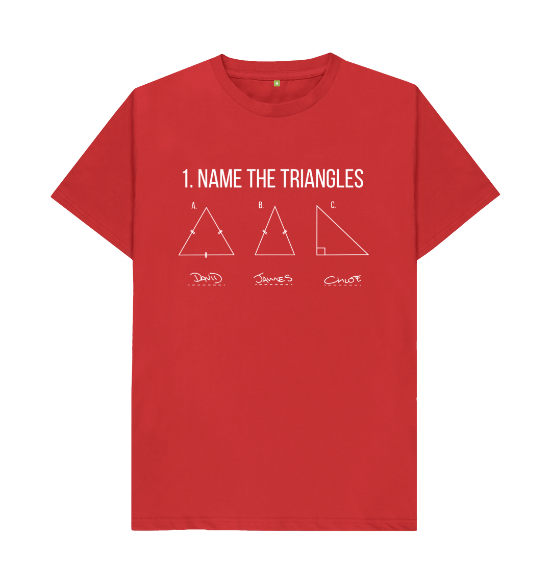Name The Triangles T-shirt | Funny Maths Tee | Shirtbox
